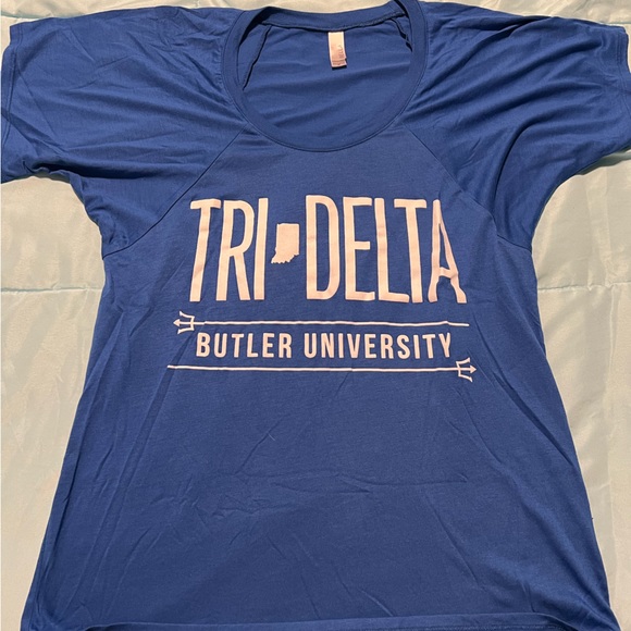 Tops | Soft Blue Tri Delta Butler University Shirt | Poshmark